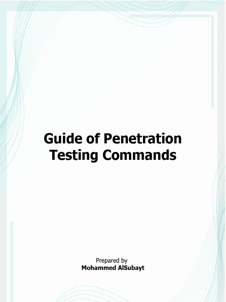 Penetration Testing Commands | PDF | Internet | Computer Science Penetration Testing Commands | PDF | Internet | Computer Science