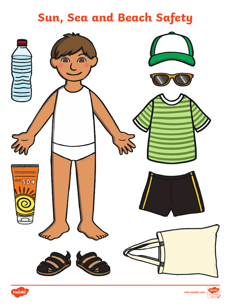 T T 289809 Sun Sea and Beach Safety Cut Out Activity Sheet Ver 2 | PDF