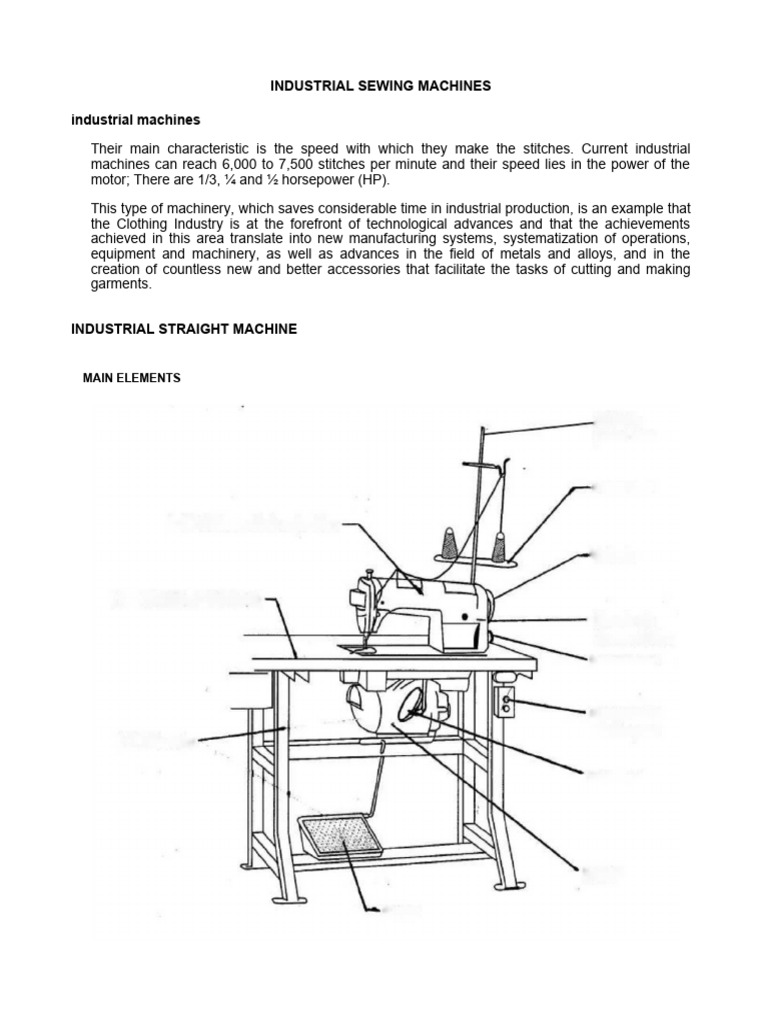 Industrial Machines PDF | PDF | Sewing Machine | Mechanical Engineering