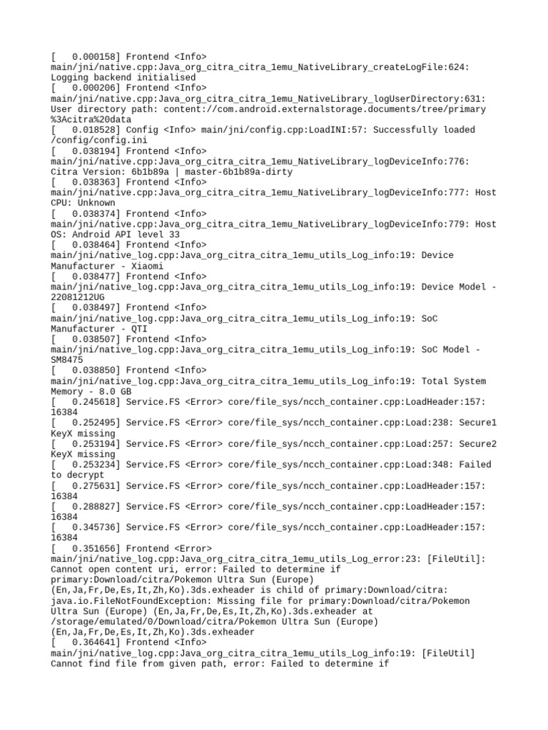Citra Emulator Log Analysis on Android | PDF | Computer Engineering | Software