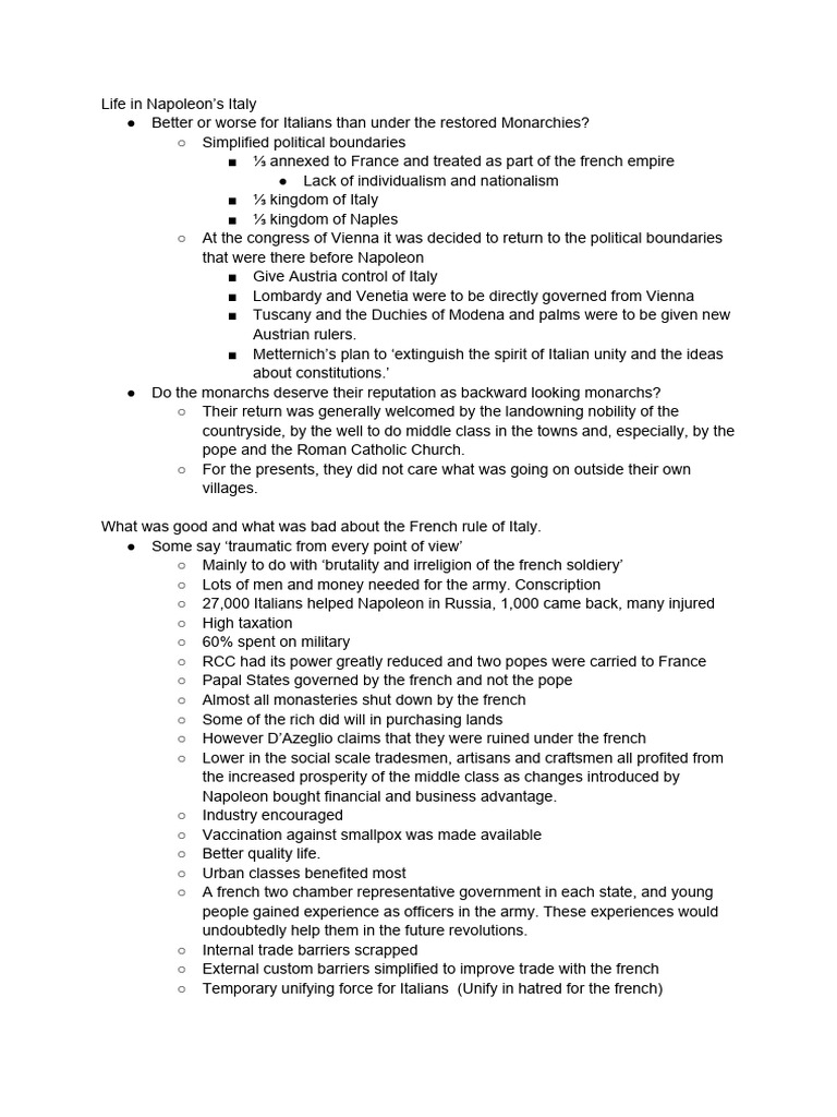 1815-20 Rulers and Subjects and Risorgimento and Revolution 1820-49 ...