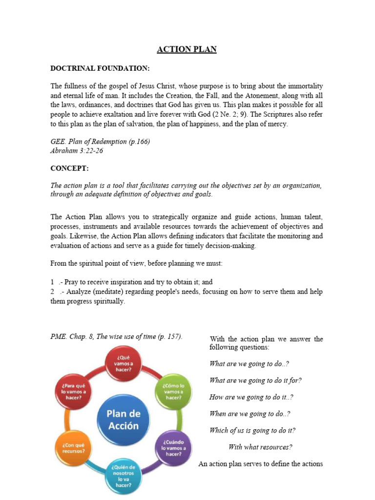 Action Plan | PDF | Goal | Religious Belief And Doctrine