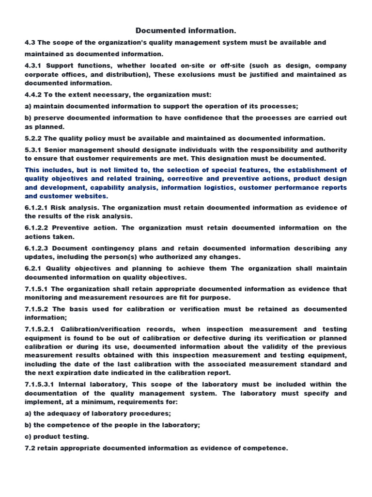 Documented Information IATF 16949 | PDF | Verification And Validation ...