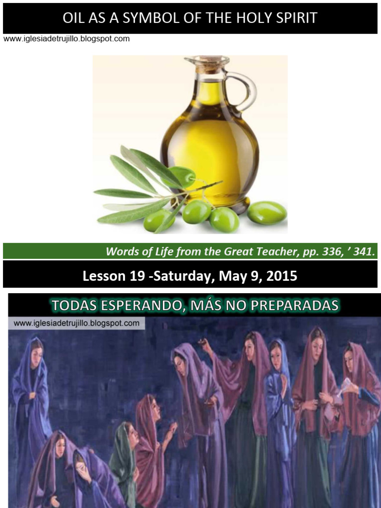 Lesson 19 - Oil As A Symbol of The Holy Spirit | PDF | Theology ...