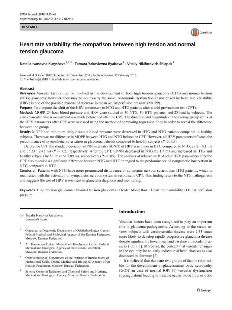 2018 Heart Rate Variability - The Comparison Between High Tension and ...