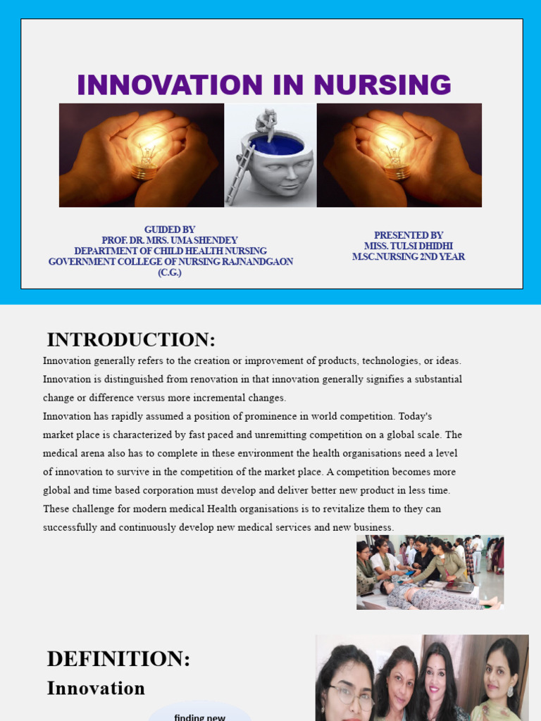Innovation in Nursing | PDF | Nursing | Innovation