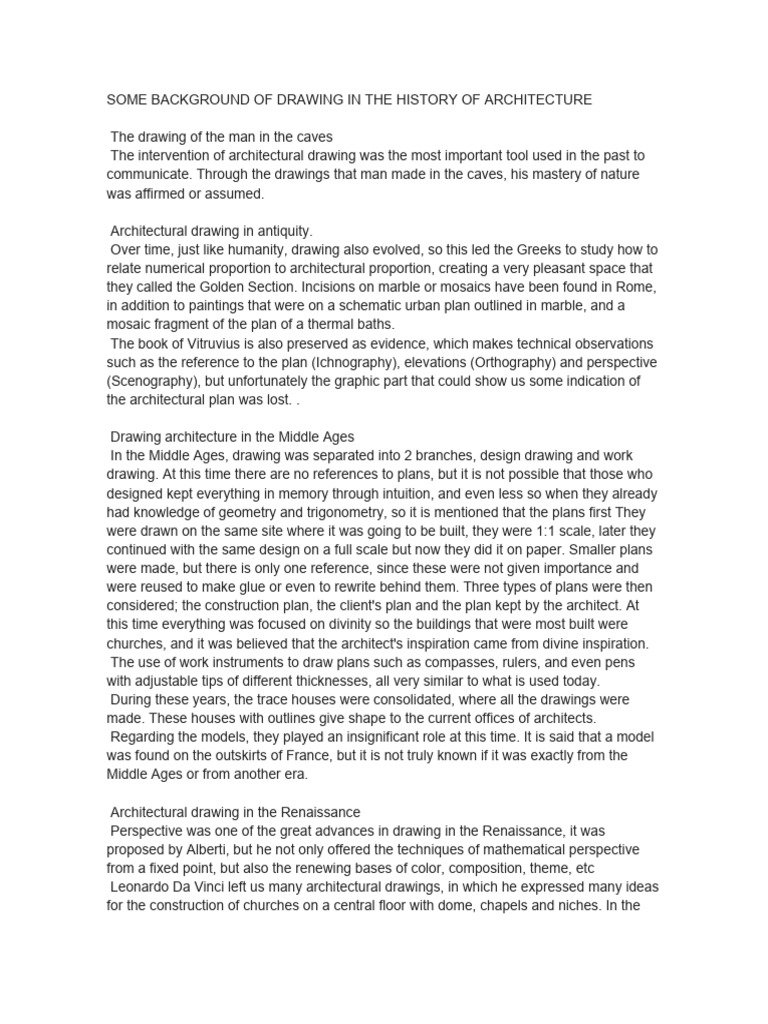 Some Background of Drawing in The History of Architecture | Download ...