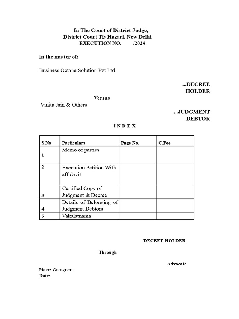 Bio Veda Execution | PDF | Judgment (Law) | Affidavit