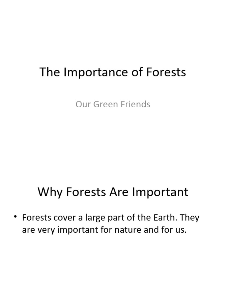 Importance of Forests Presentation | PDF
