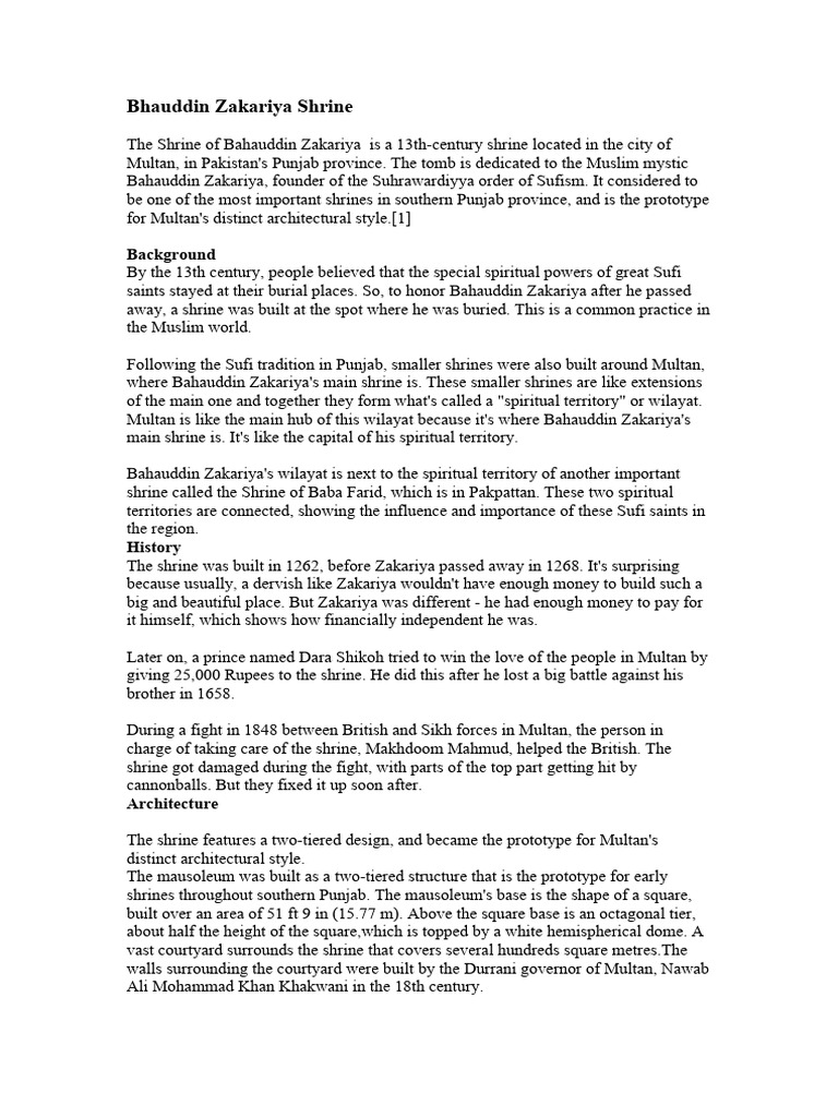 Muslim Architecture in Multan | PDF