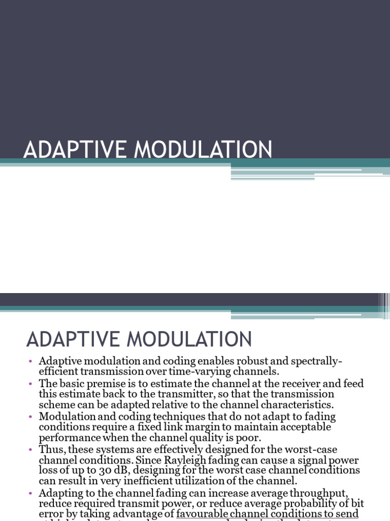 1 Wc Adaptive Modulation Adaptive Mqam Pdf Modulation Bit Rate