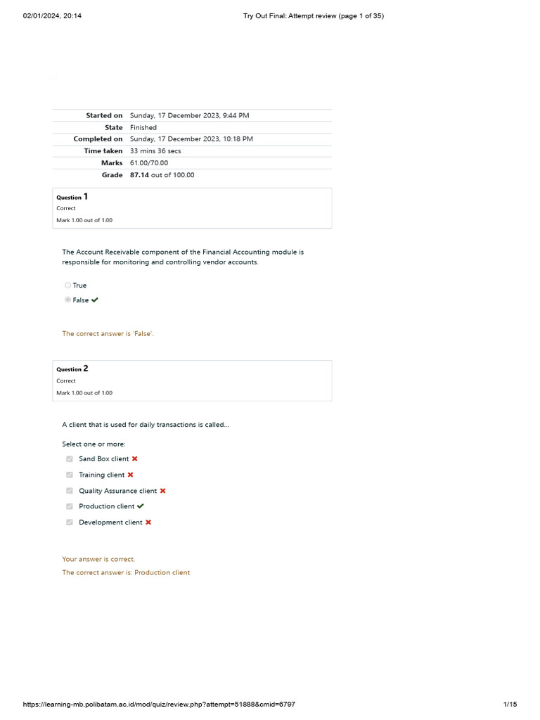 Try Out Final - Attempt Review (Page 1 of 35) | PDF | Receipt | Recruitment
