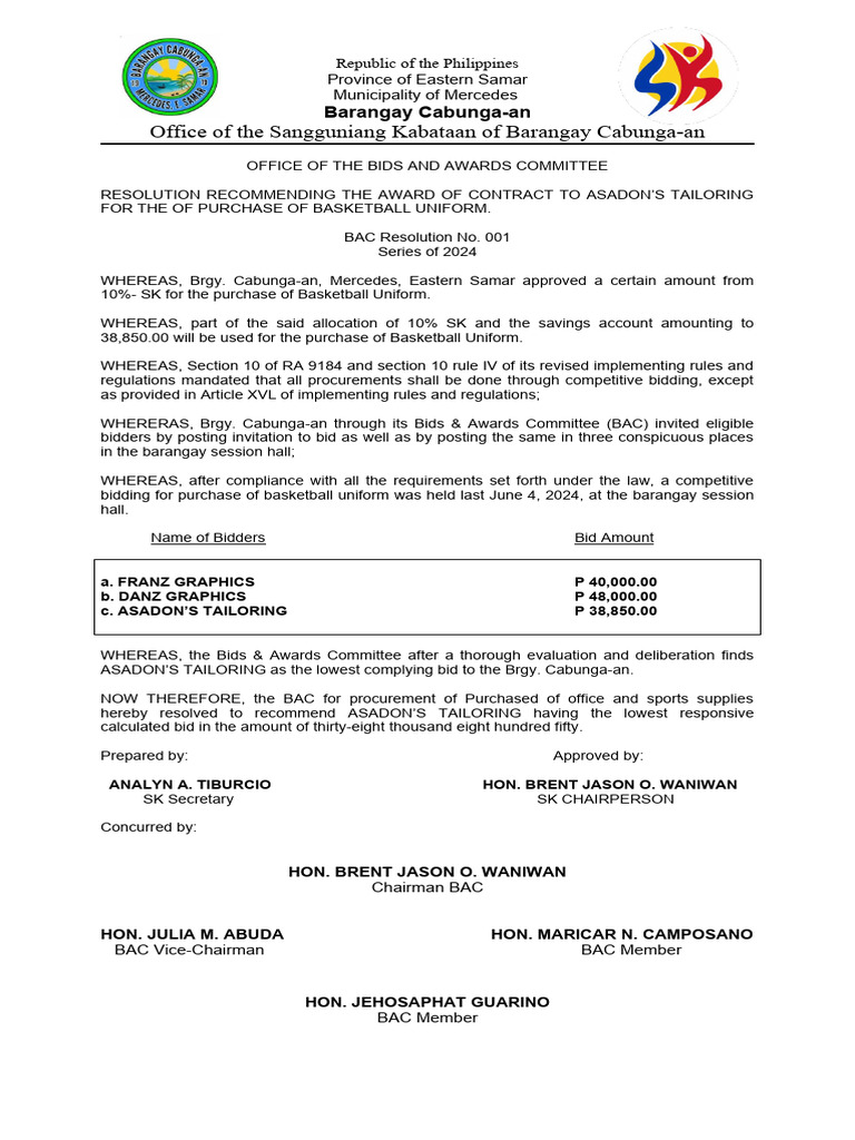 Bac Award 1 Pdf Government