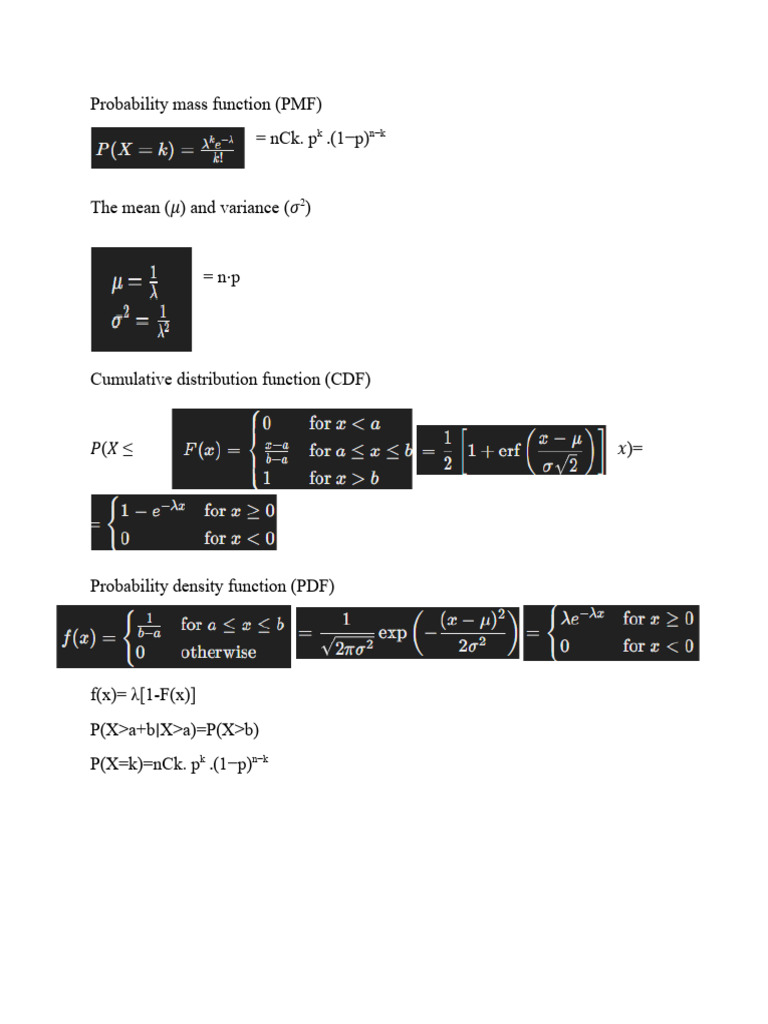 Probability Mass Function | PDF