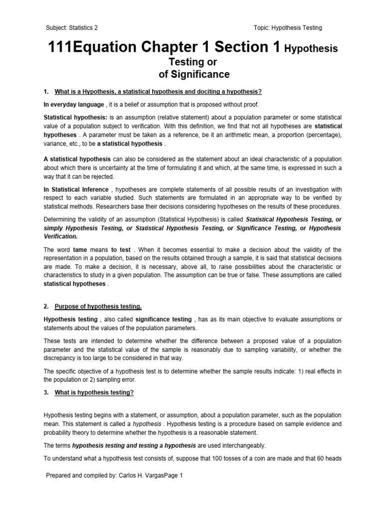 Hip Thesis Test V7 | PDF | Type I And Type Ii Errors | Statistical ...