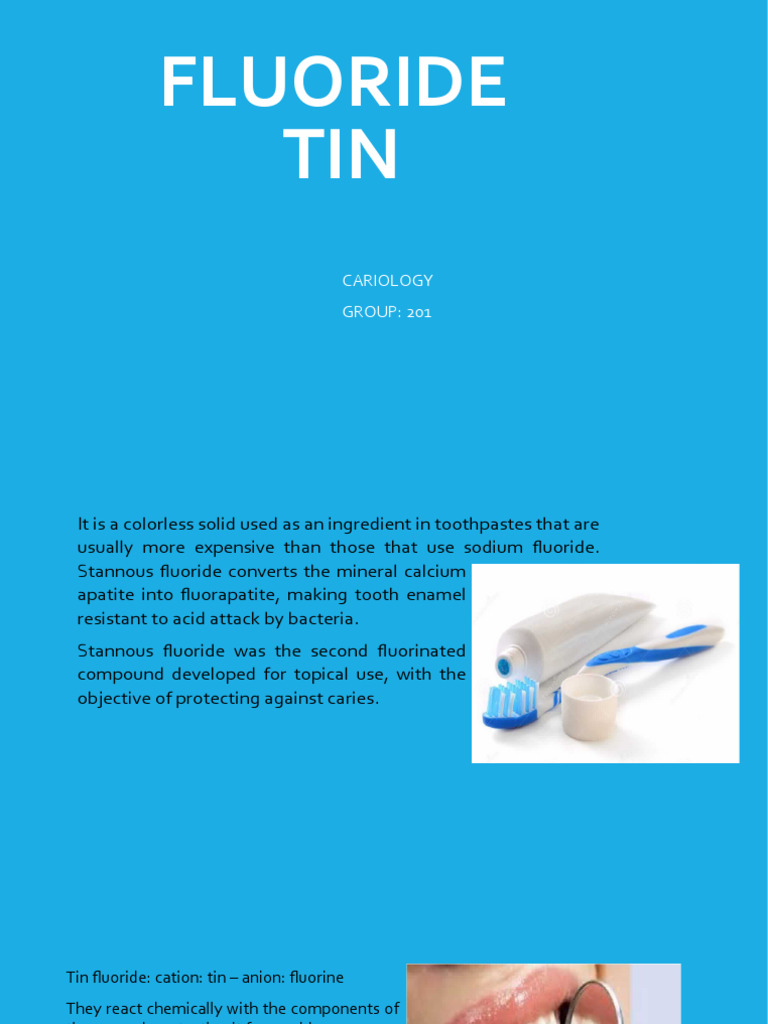 Tin Fluoride | PDF | Human Tooth | Tooth Enamel