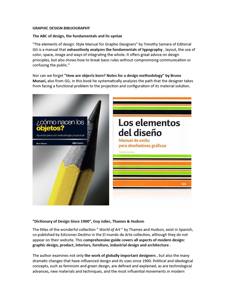 Essential Graphic Design Books List | PDF | Graphic Design | Typography