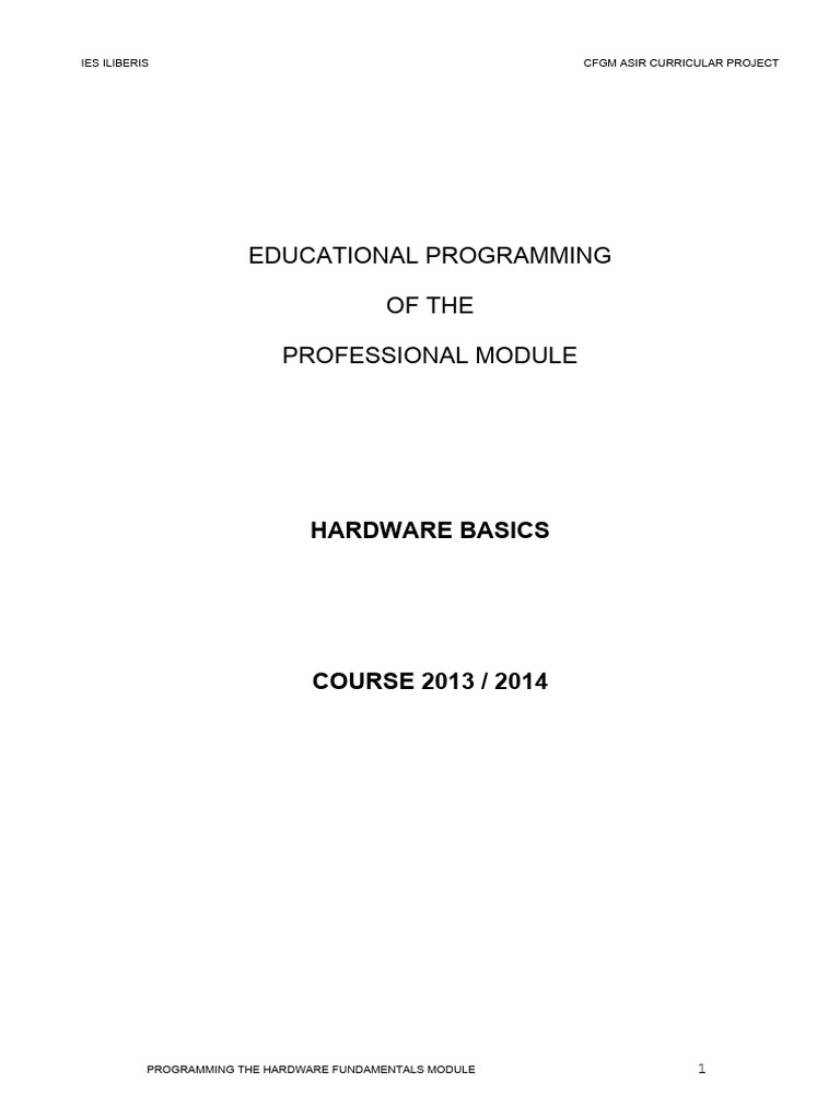Hardware Fundamentals | PDF | Bios | Computer Hardware