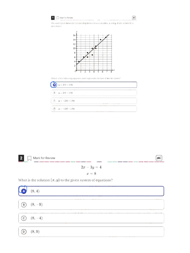 2024 03 Digital SAT Int B Math Module 1 | PDF