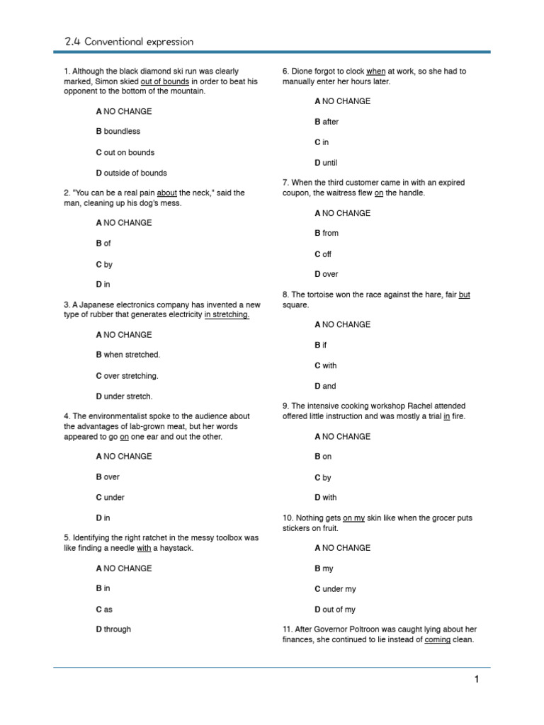 Conventional Expression Practice | PDF