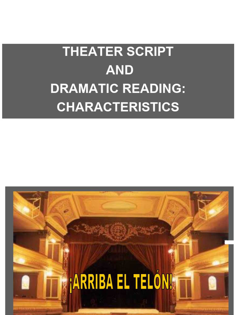 Theater Script | PDF | Theatre | Writing