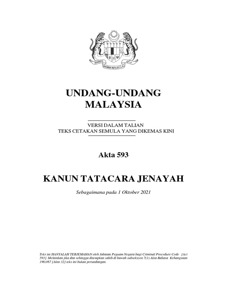 AKTA 593 MUKTAMAD | PDF