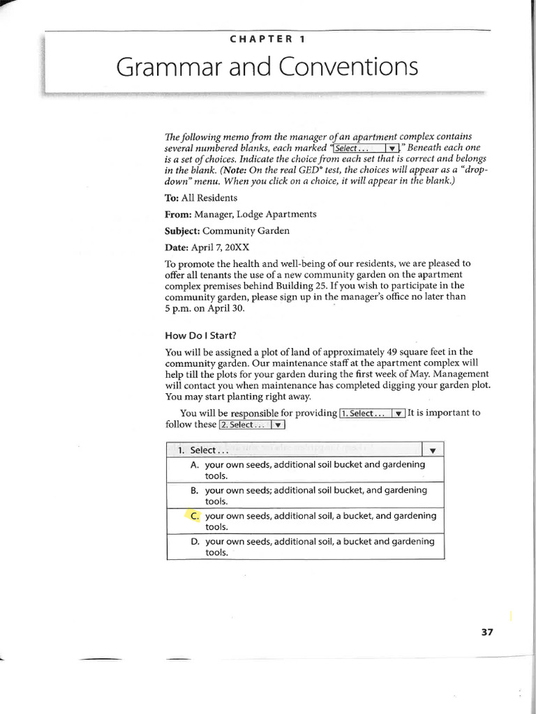 GED RLA Chapter 1d | PDF