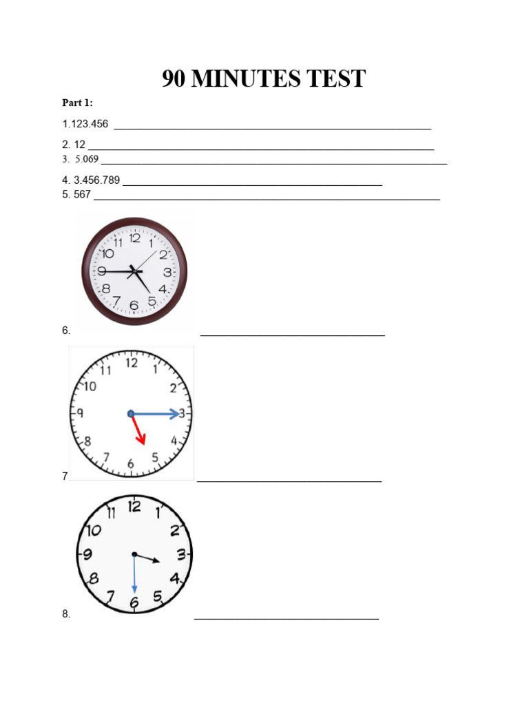 90 MINUTES TEST For Grade 5 | PDF | Business | Computers