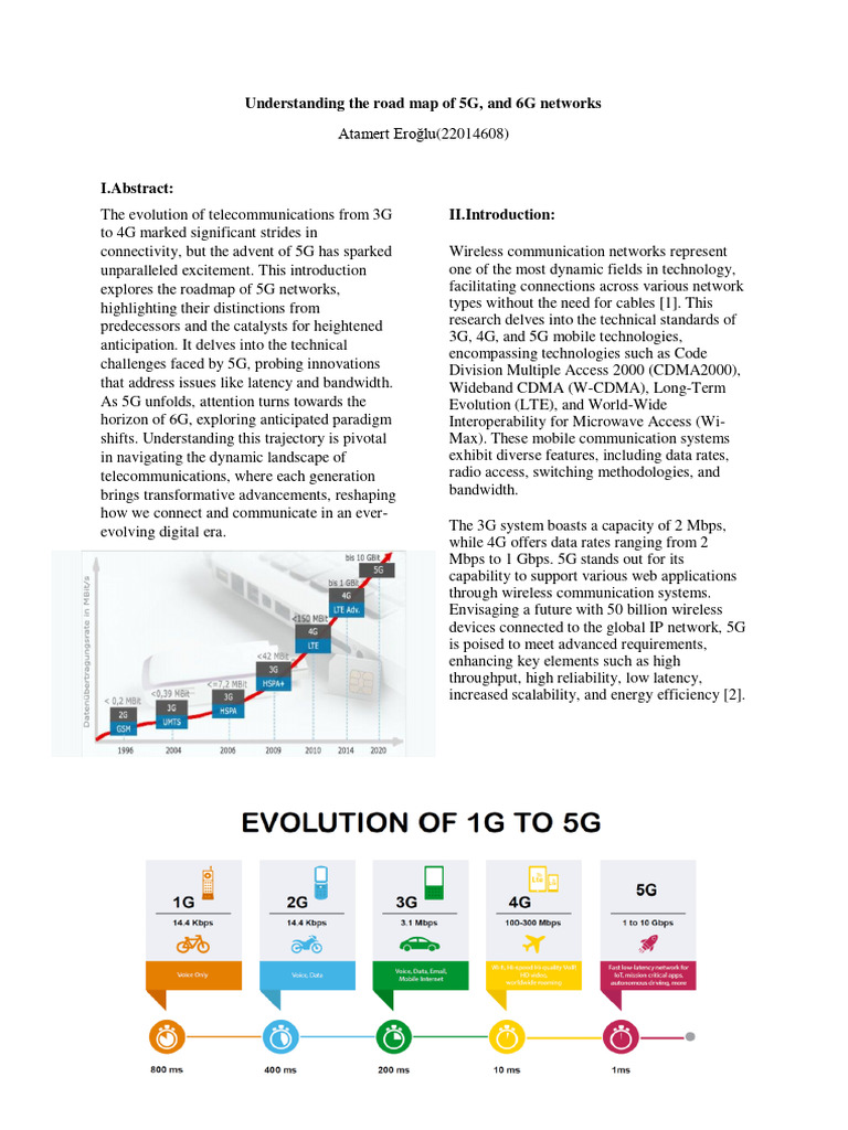 Understanding The Road Map of 5G, and 6G Networks | PDF | 3 G ...