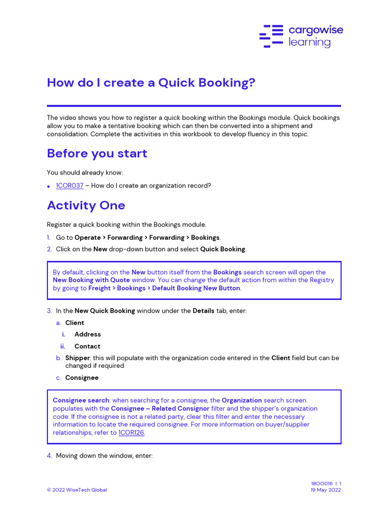 Create A Quick Booking | PDF | Cargo | Transport