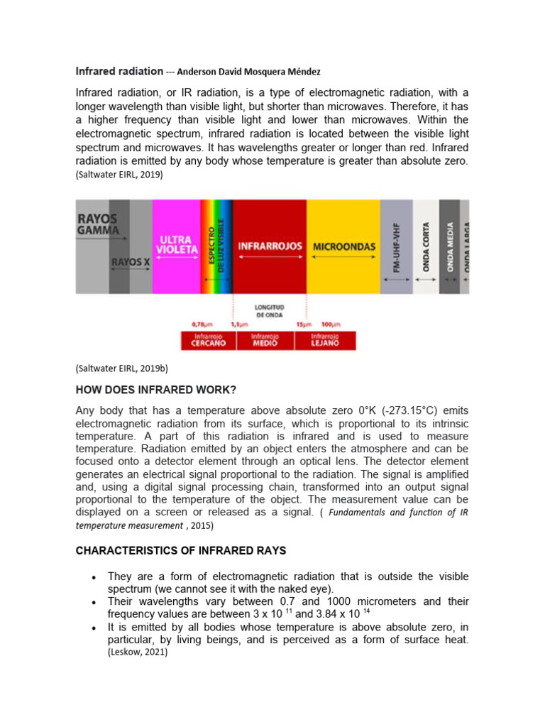 Infrared Radiation Pdf Infrared Electromagnetic Radiation