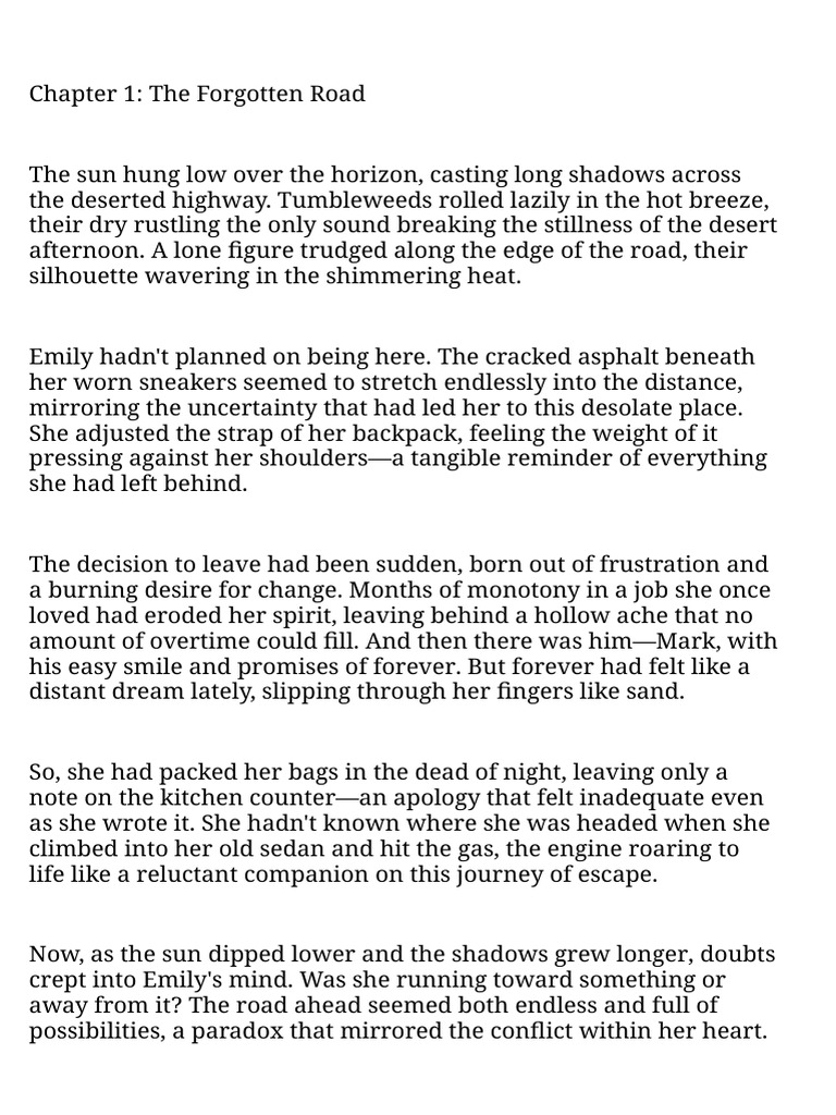 Emily's Journey on the Forgotten Road | PDF | Poetry