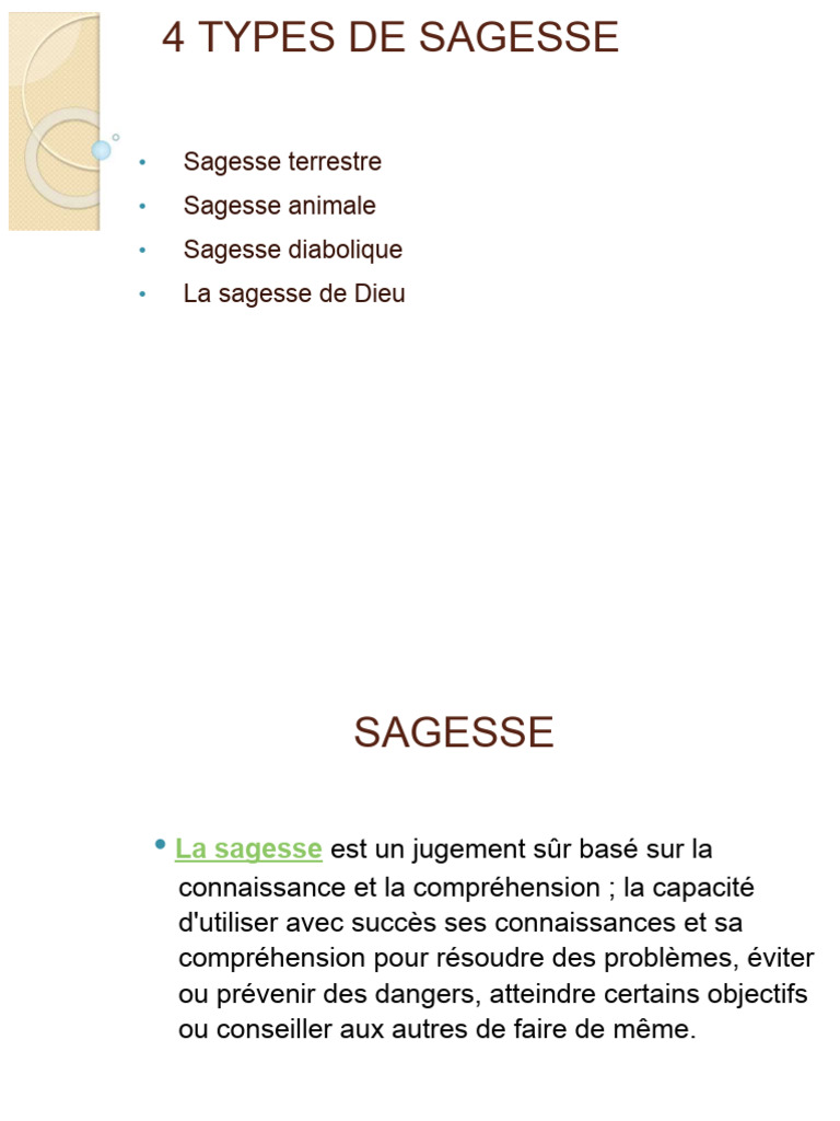 4 Types de Sagesse | PDF | Évolution de carrière | Religion et spiritualité