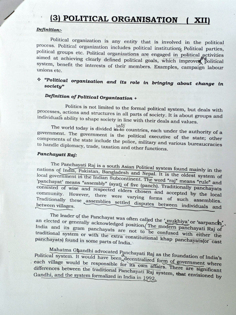 Political Organisation - 3 | PDF | Government Of India