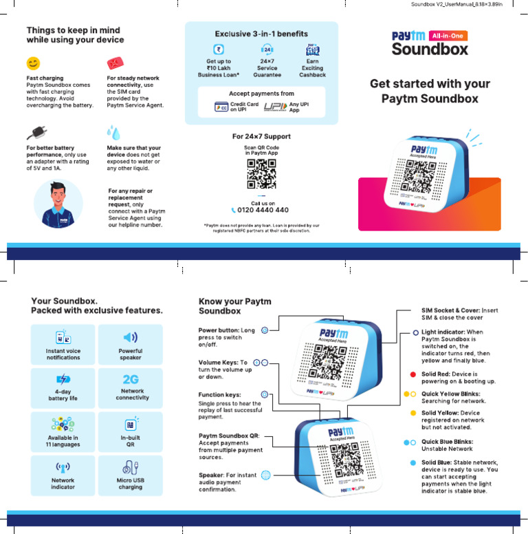 Paytm Soundbox User Manual | PDF