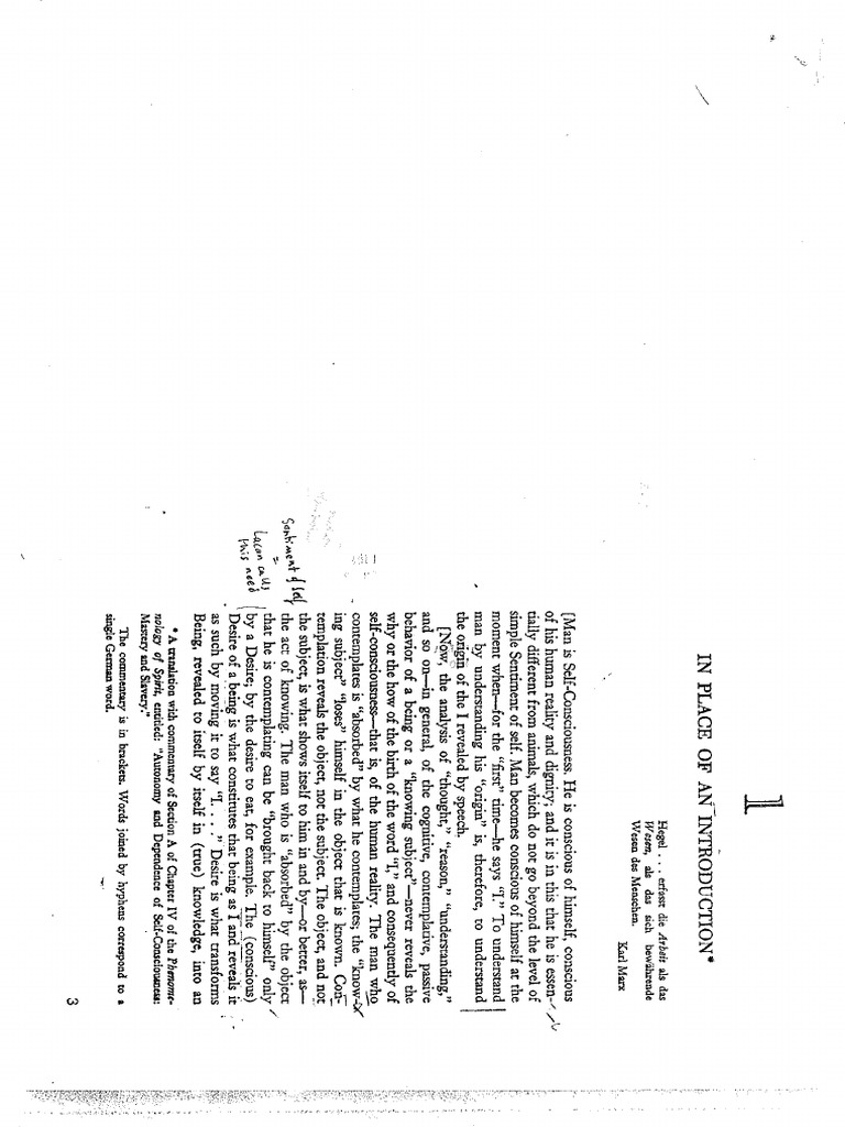 Kojeve-In Place of An Introduction | PDF