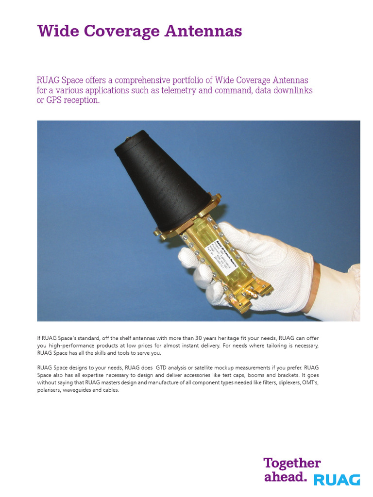 Satsearch Gj7yyv Ruag L Band Antennas | PDF | Antenna (Radio ...
