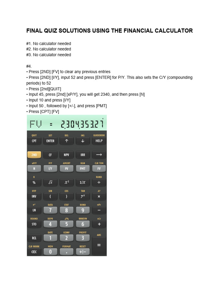 03 Solutions-To-final-quiz-using-A-financial-calculator Final Quiz ...