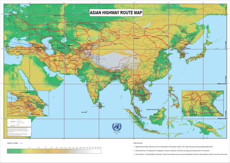 ESCAP 2019 MP Asian Highway Route Map | PDF