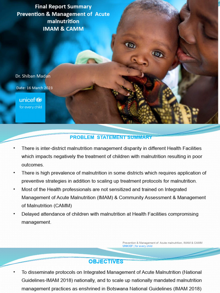IMAM Training and Malnutrition Management | PDF | Malnutrition | Unicef