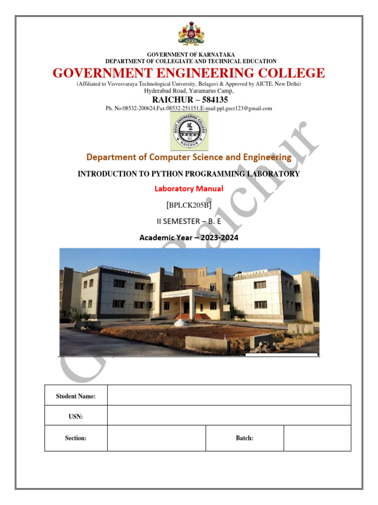 Python Lab Guide for B.E Students | PDF | Engineering | Computer File