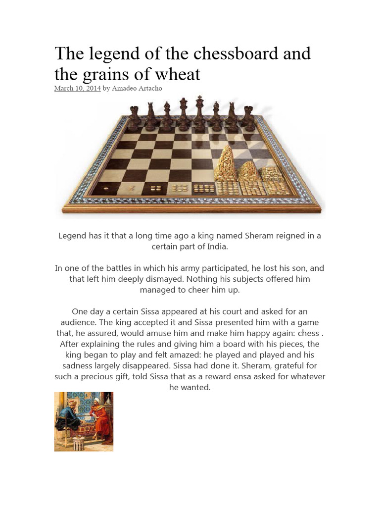 The Legend of The Chess Board and The Grains of Wheat | PDF