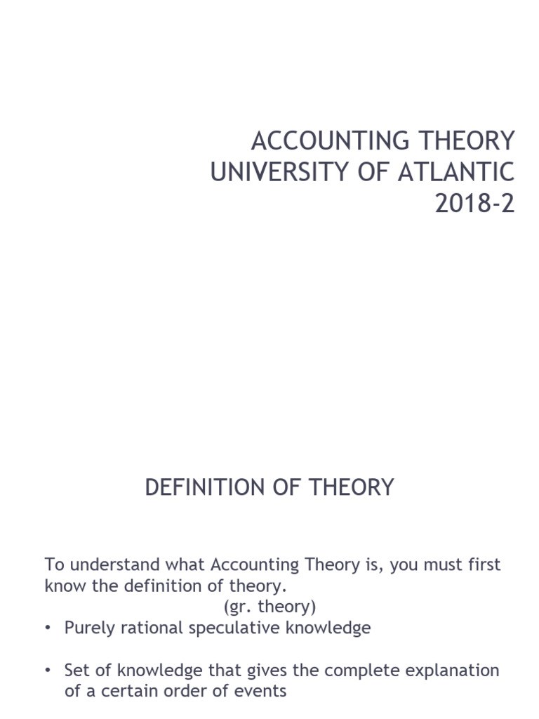 Accounting Theory | Download Free PDF | Theory | Accounting