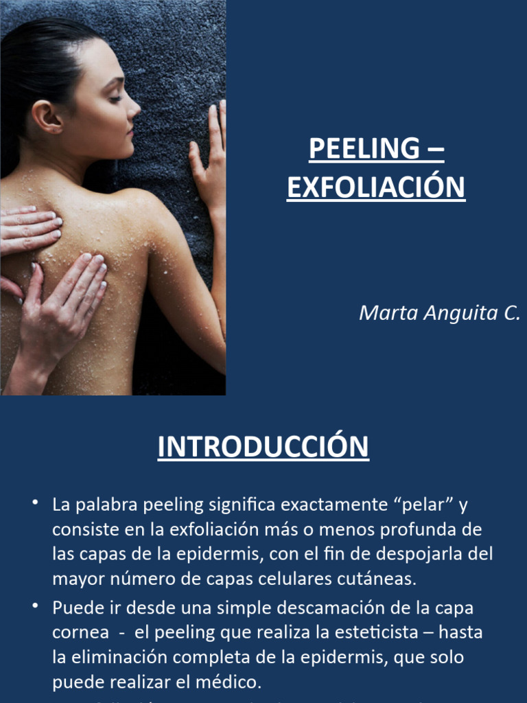 9 Peeling - Exfoliación | PDF | Piel | Sistema tegumentario