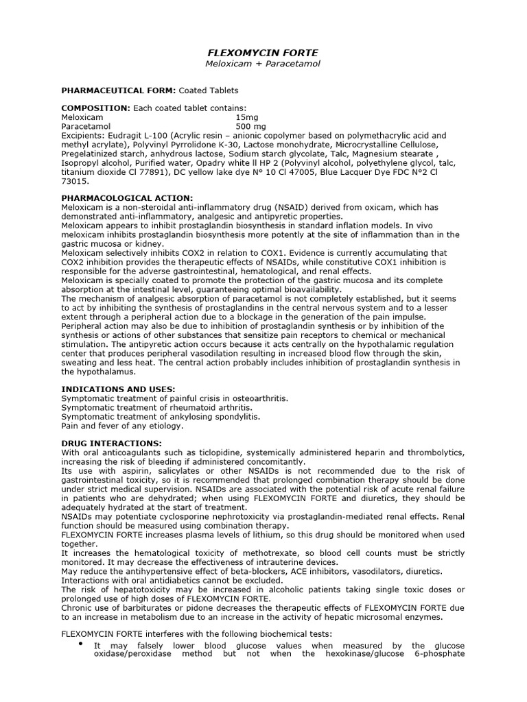 7 Flexomycin Forte | PDF | Nonsteroidal Anti Inflammatory Drug ...