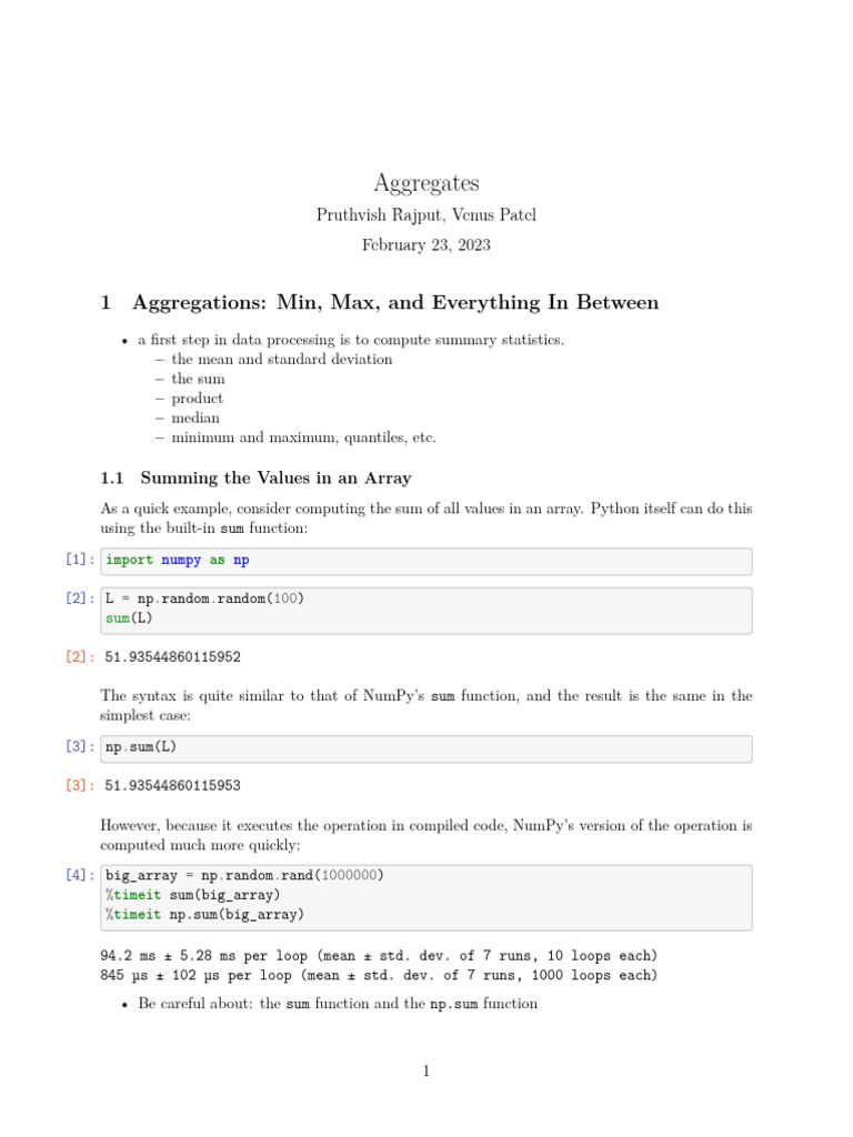 Topic 4 Aggregates | PDF | Computing | Software Engineering