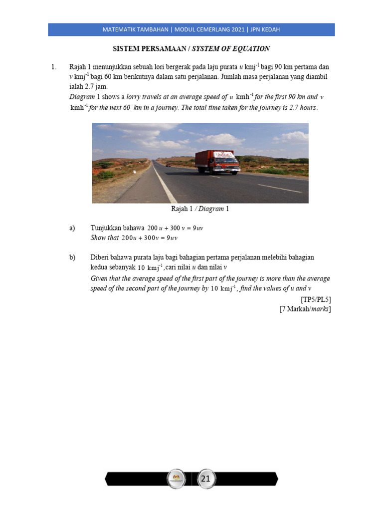 065 Modul Matematik Tambahan JPN Kedah - Cemerlang-21-28 | PDF