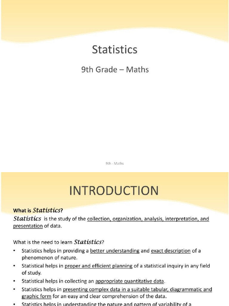 Class 9th Statistics | PDF