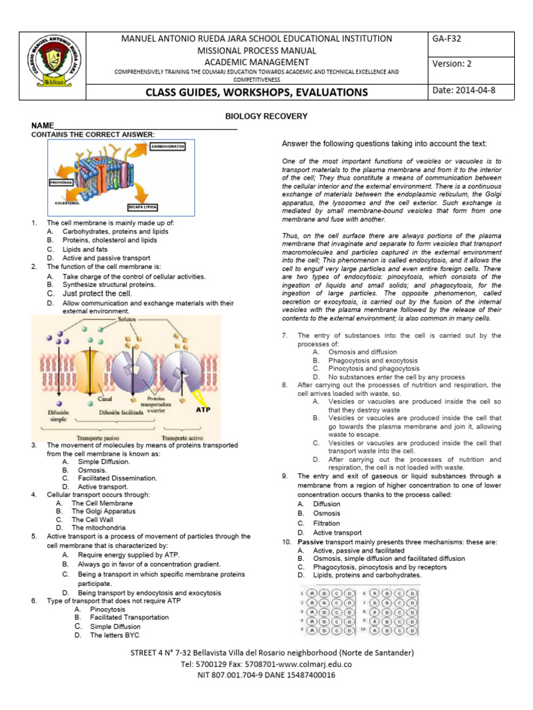 Membrane Evaluation | PDF | Cell Membrane | Vacuole