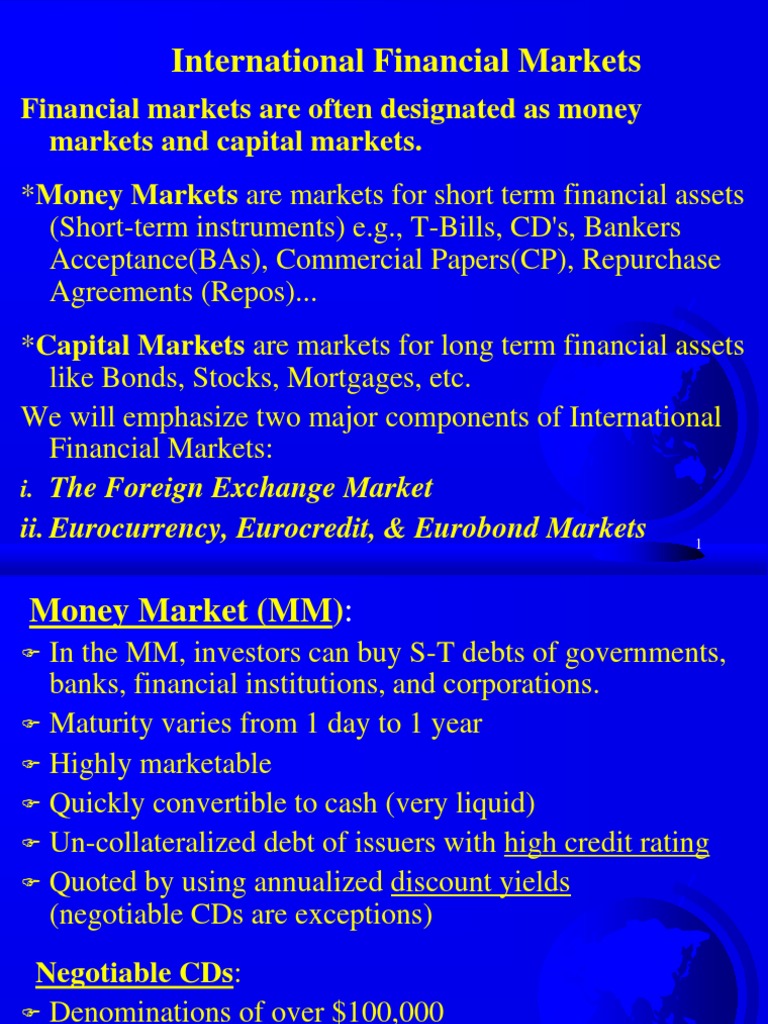 Overview of International Financial Markets | PDF | Foreign Exchange ...